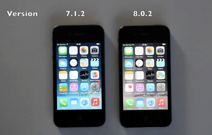 iOS 7 y iOS 8 comparados en el iPhone 4S – Tecnologiabit
